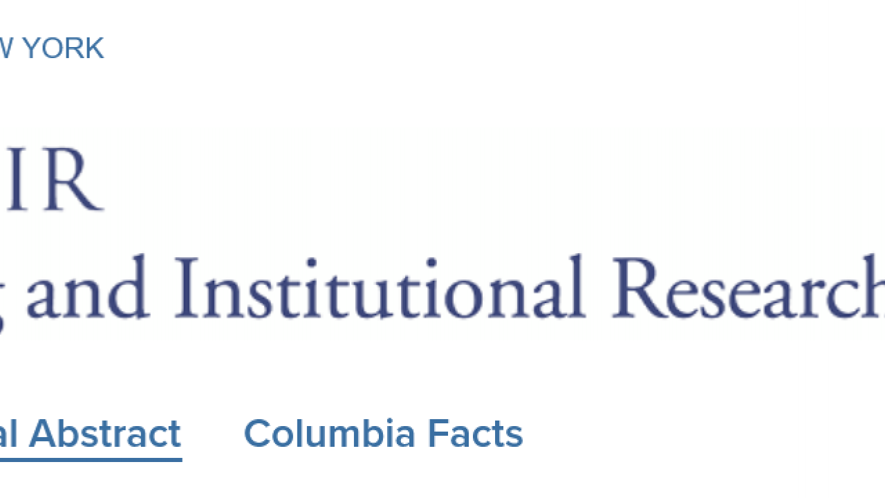 2020 Columbia Facts Published | CUIMC Office of Academic and Community ...